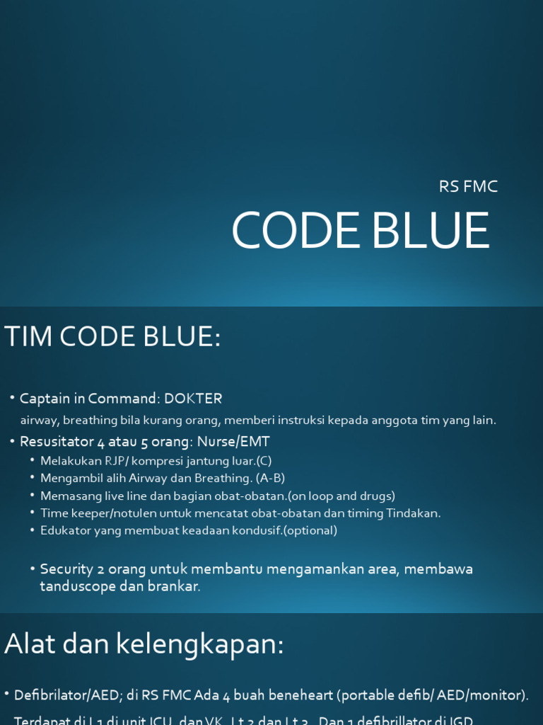 Code Blue | PDF | Kesehatan Holistik | Teknologi & Rekayasa