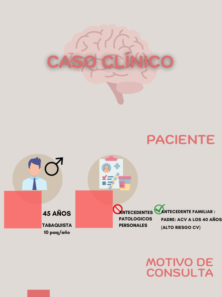 Presentación Caso Clínico ACV ISQUEMICO | PDF