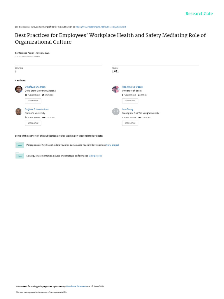 Best Practices For Employees Workplace Health and | PDF