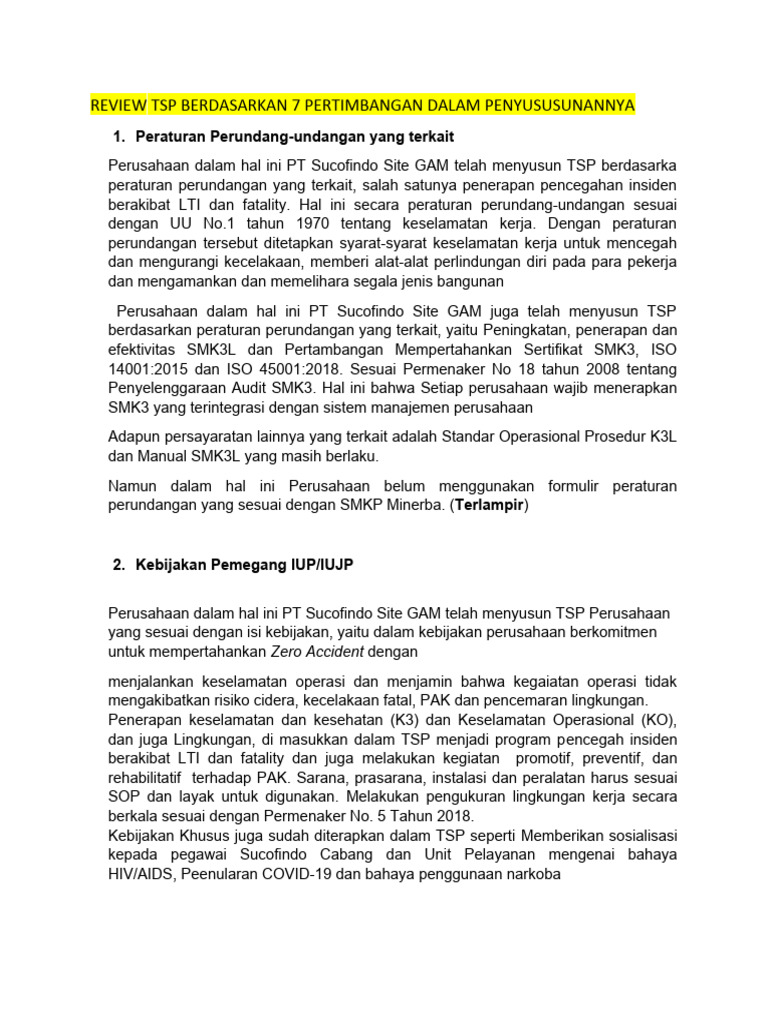 Tugas Riview TSP | PDF