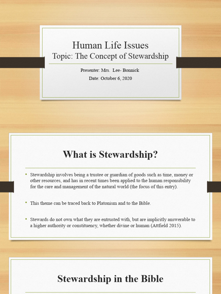 Understanding Stewardship in the Bible | PDF