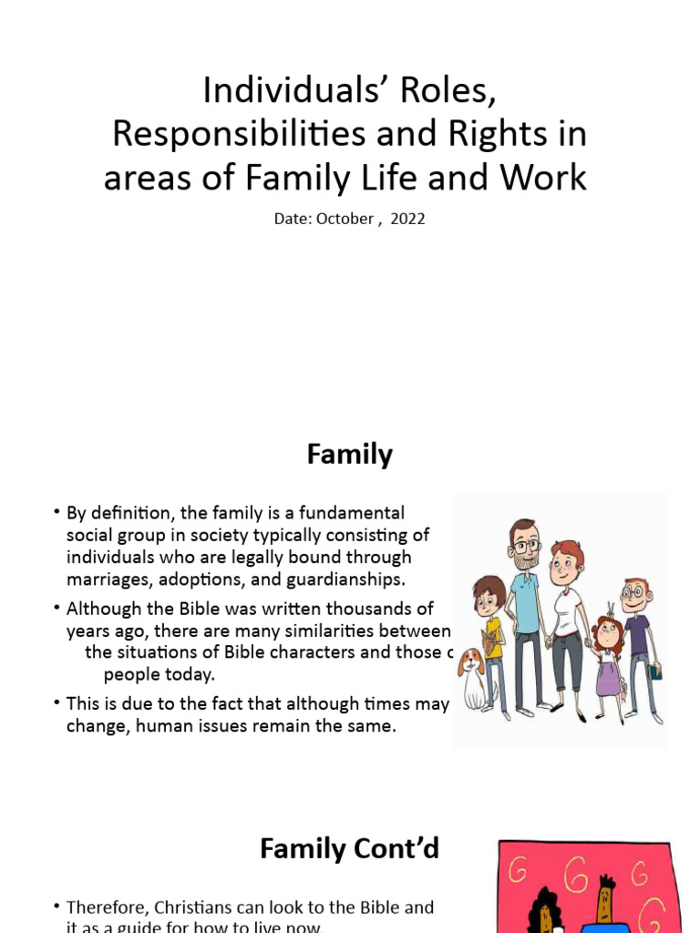 Roles, Responsibilities and Rights in Family Life & Work | PDF