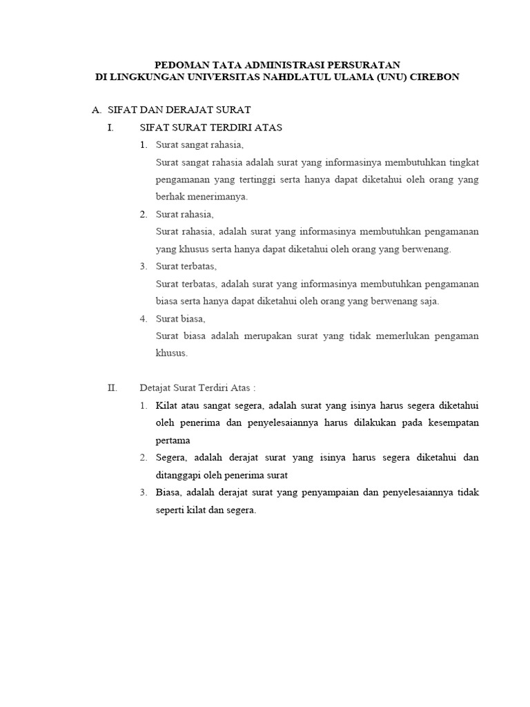 Pedoman Tata Persuratan | PDF