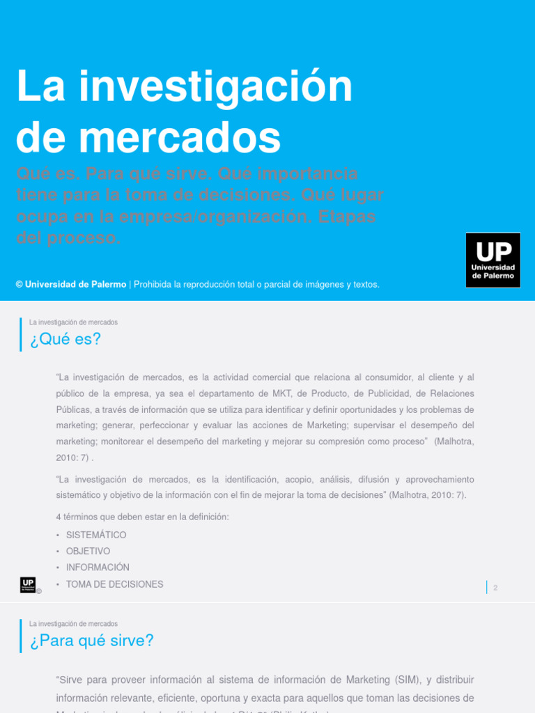 ¿Qué Es, para Qué Sirve y Quién Utiliza La Investigación de Mercados? | PDF