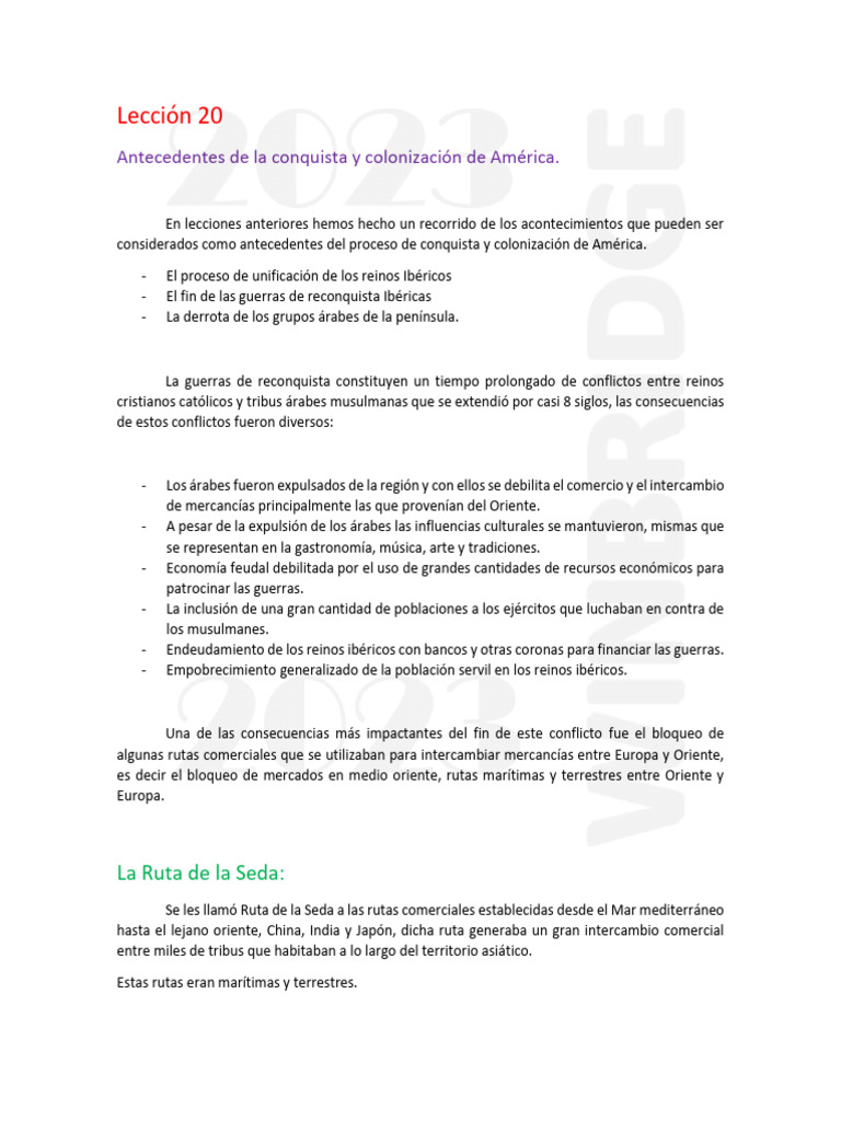 Leccion 20 Ciencias Sociales 1 2023 | PDF