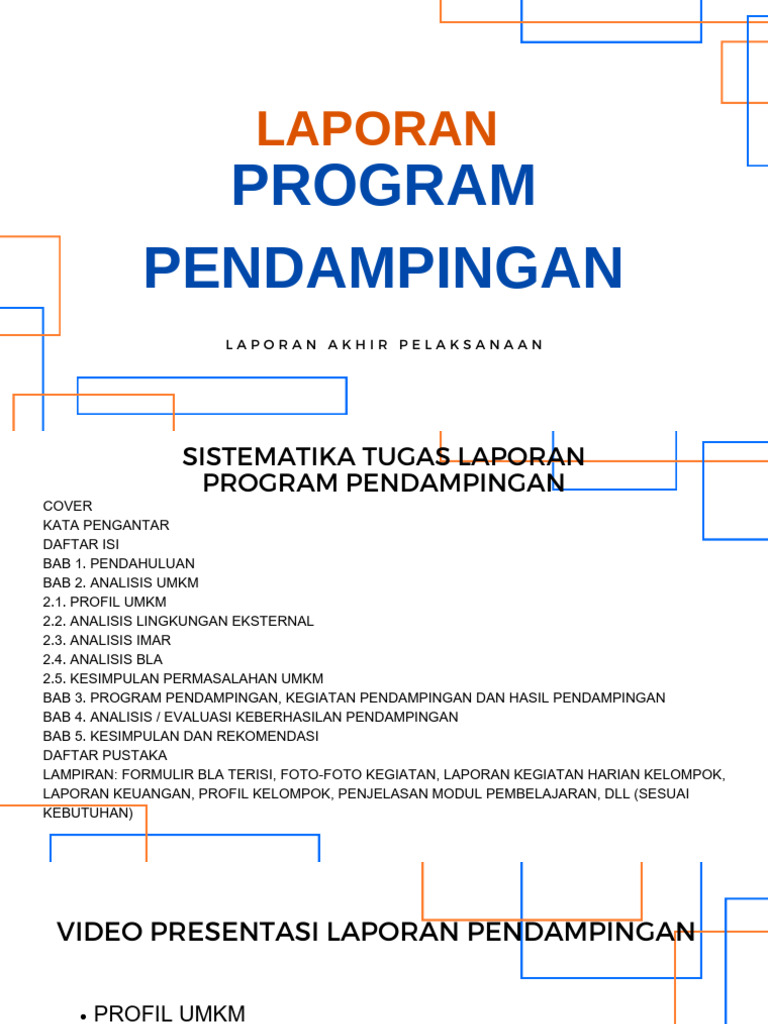 Laporan Program Pendampingan | PDF