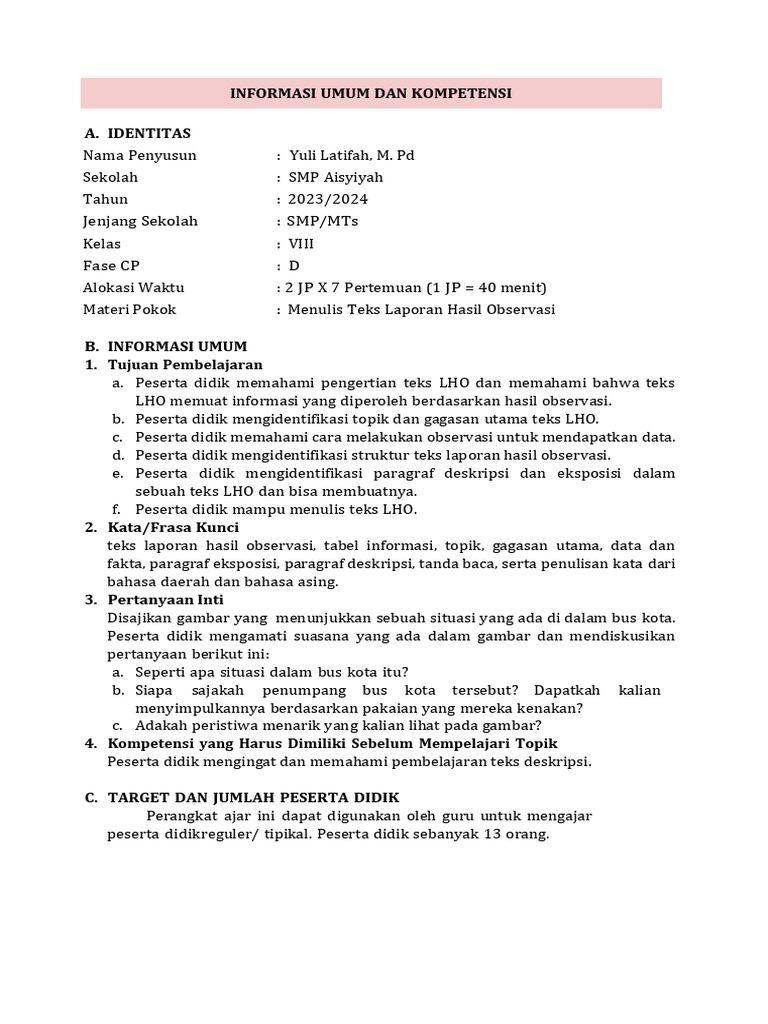 Modul Bi Umi Yuli | PDF