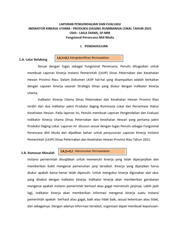 Laila Diana-Laporan Evaluasi Capaian IKU | PDF | Bisnis | Pengelolaan ...