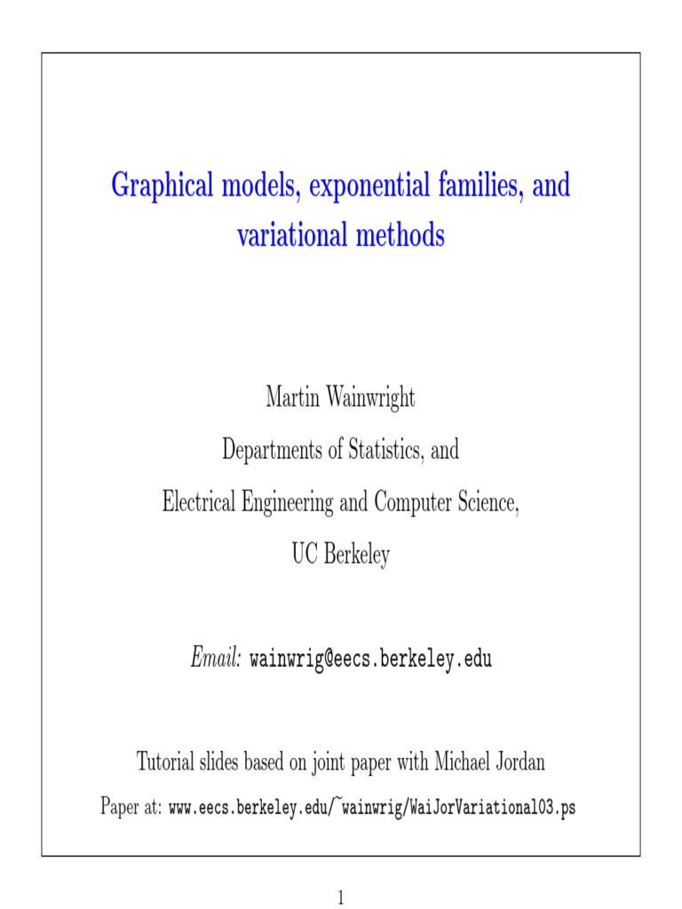 Graphical Models and Variational Methods | PDF | Applied Mathematics ...