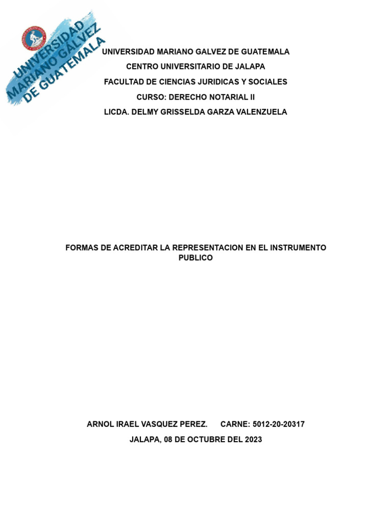 Formas de Acreditar Representación Notarial | PDF | Gobierno | Ley común