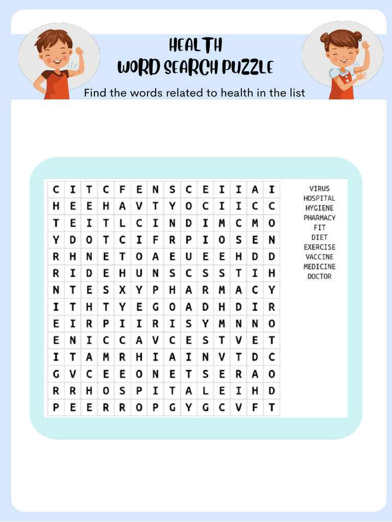 Health Word Search Puzzle | PDF