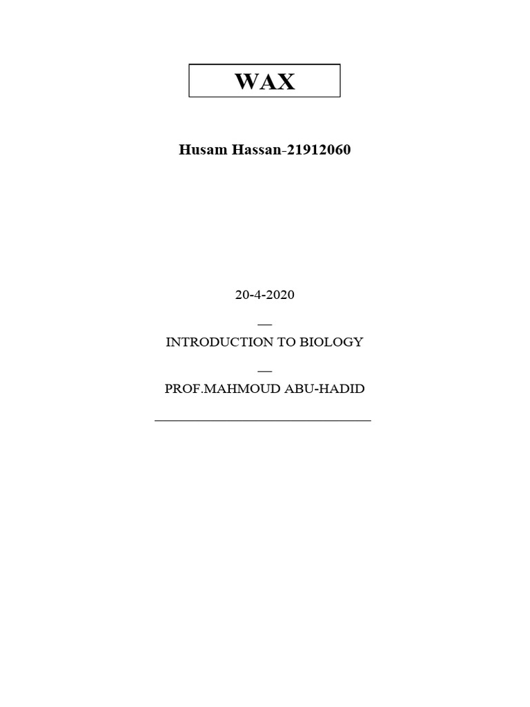 Introduction To Wax Pdf