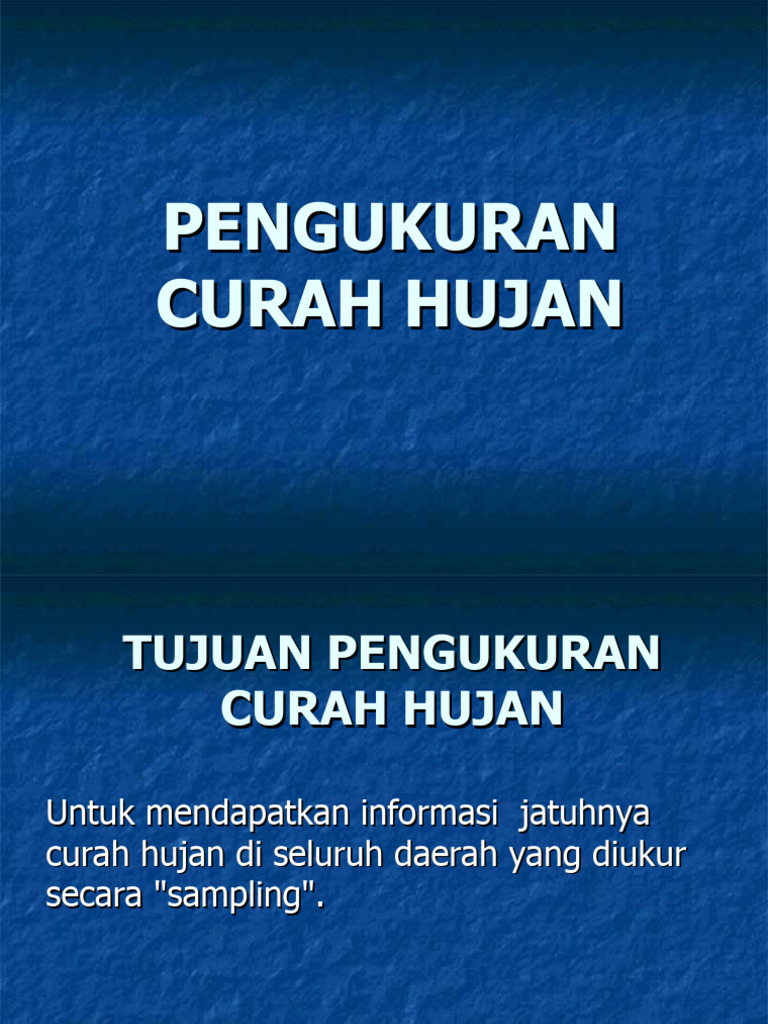 Pengukuran Curah Hujan | PDF