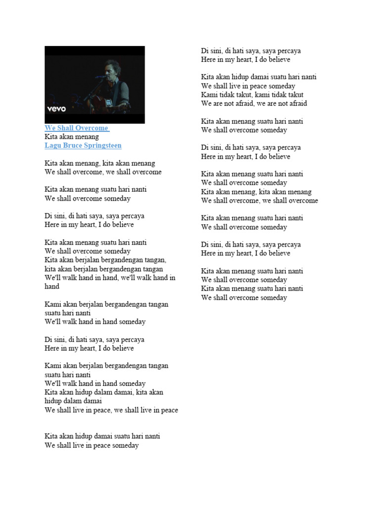 We Shall Overcome | PDF