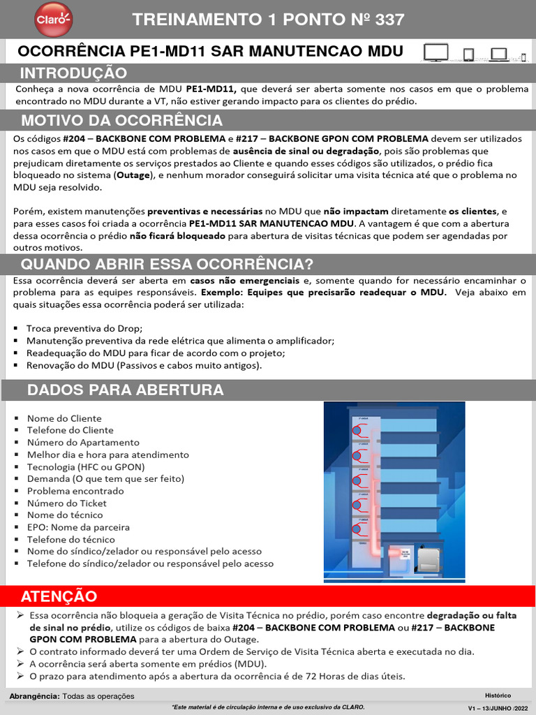 Treinamento de 1 Ponto 337 PE1 MD11 MANUTENCAO MDU | PDF