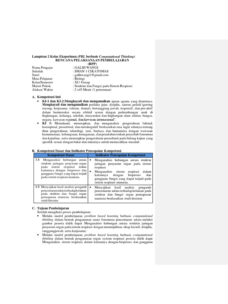 RPP Fakta, Konsep | PDF