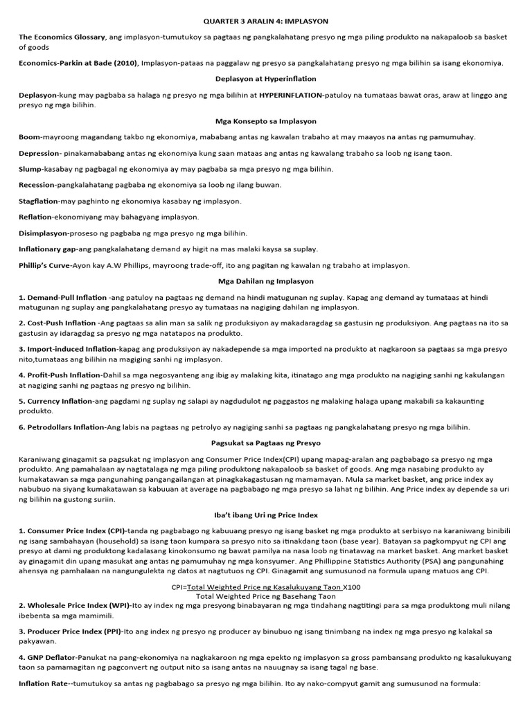 ARALIN-4-Q3-IMPLASYON | PDF