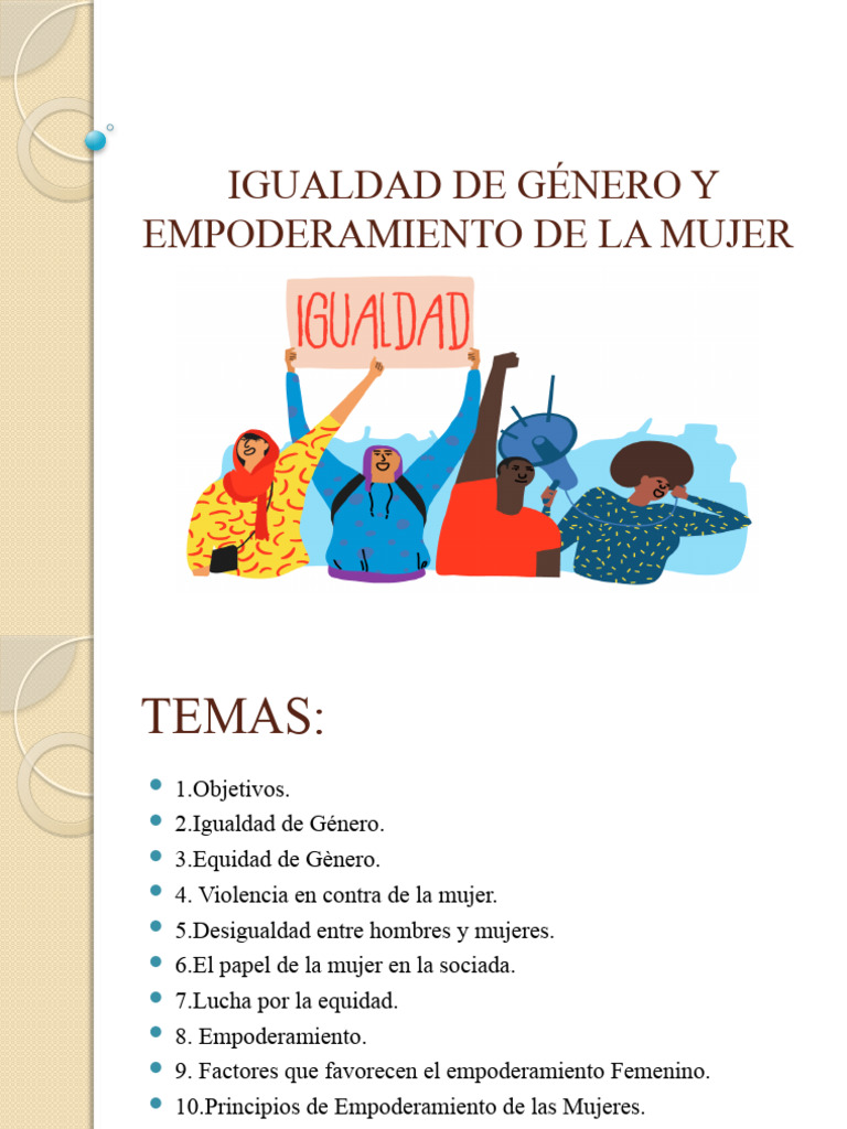 Igualdad de Género y Empoderamiento de La Mujer | PDF