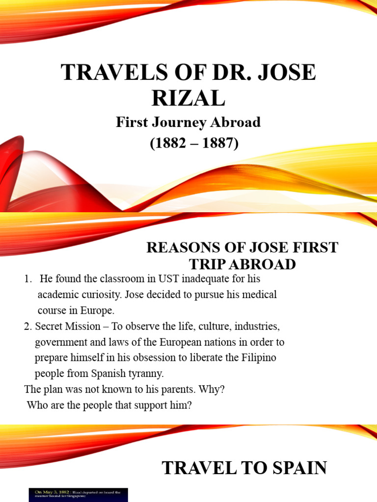 Travels of DR Jose Rizal | PDF