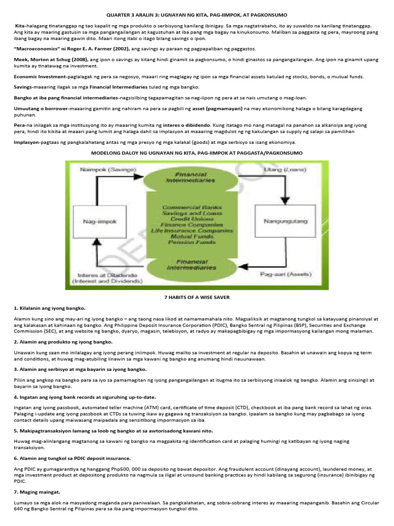 Quarter 3 Aralin 3 Ugnayan NG Kita | PDF