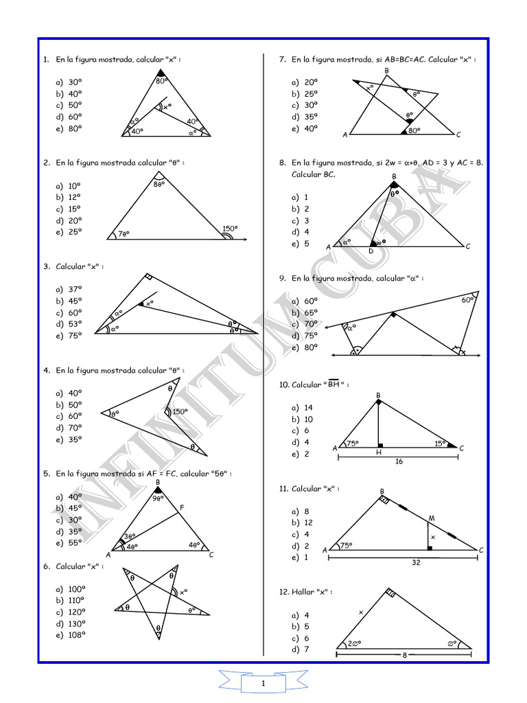Elementos Secundarios del Triángulo | PDF | Triángulo | Geometría ...