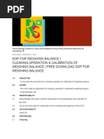 SOP Analitycal Balance | PDF | Calibration | Weight