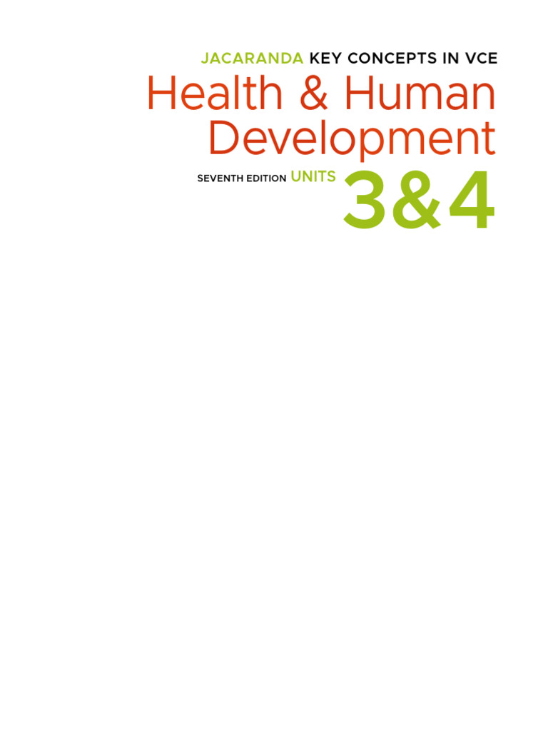 Jacaranda Key Concepts in Vce Health and Human Development Vce Units 3 ... Jacaranda Key Concepts in Vce Health and Human Development Vce Units 3 ...