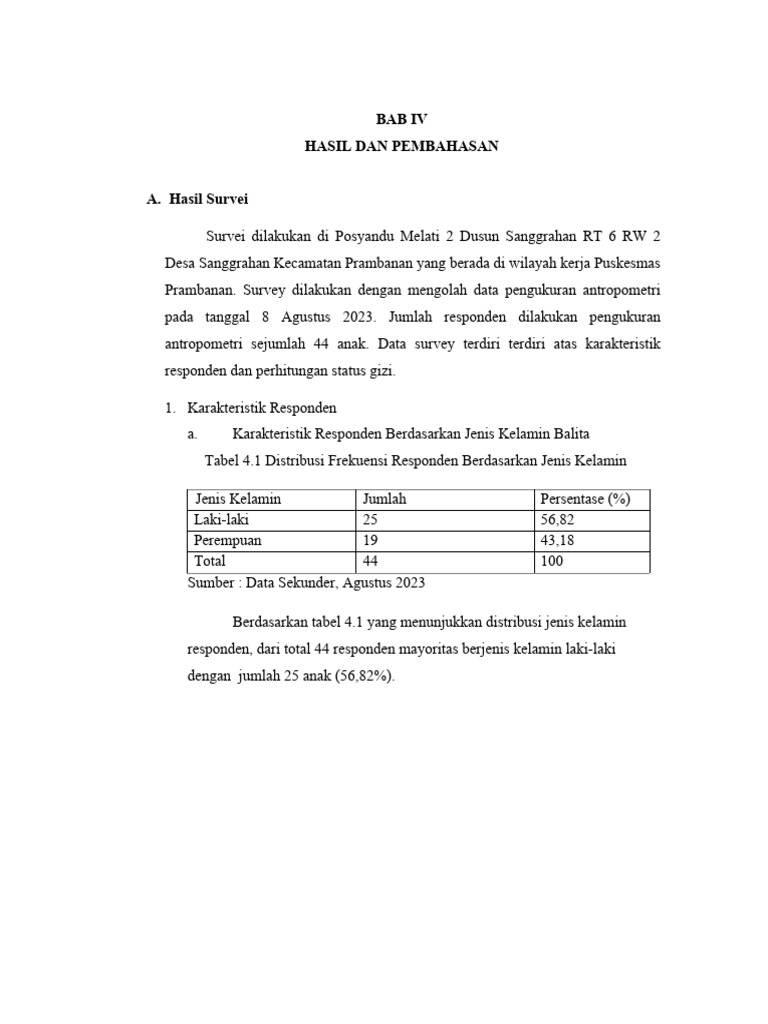 BAB IV Survei Gizi | PDF