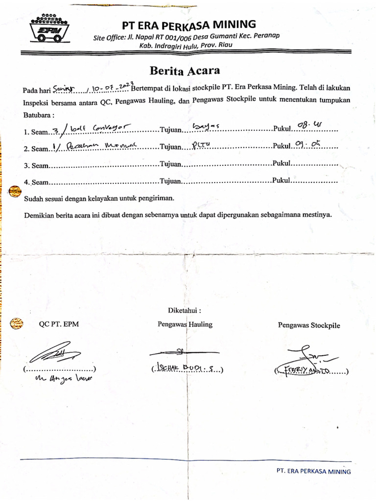 Peran PT Era Perkasa Mining di Peranap | PDF