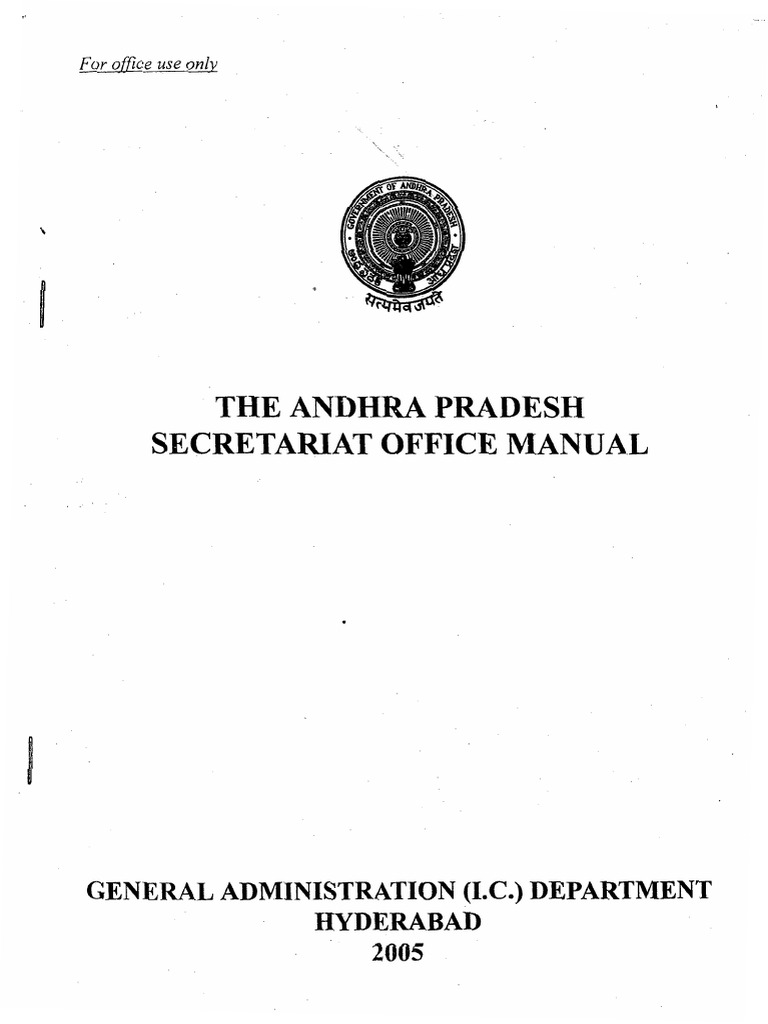 AP Secretariat Office Manual | PDF