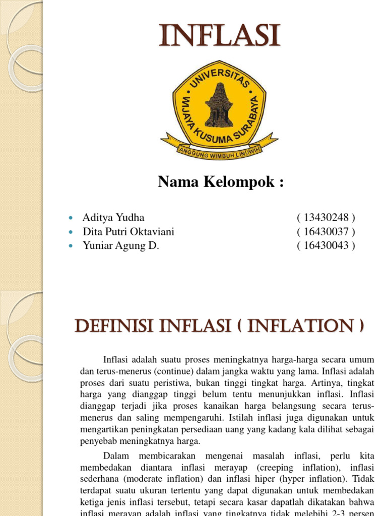 Inflasi PPT | PDF