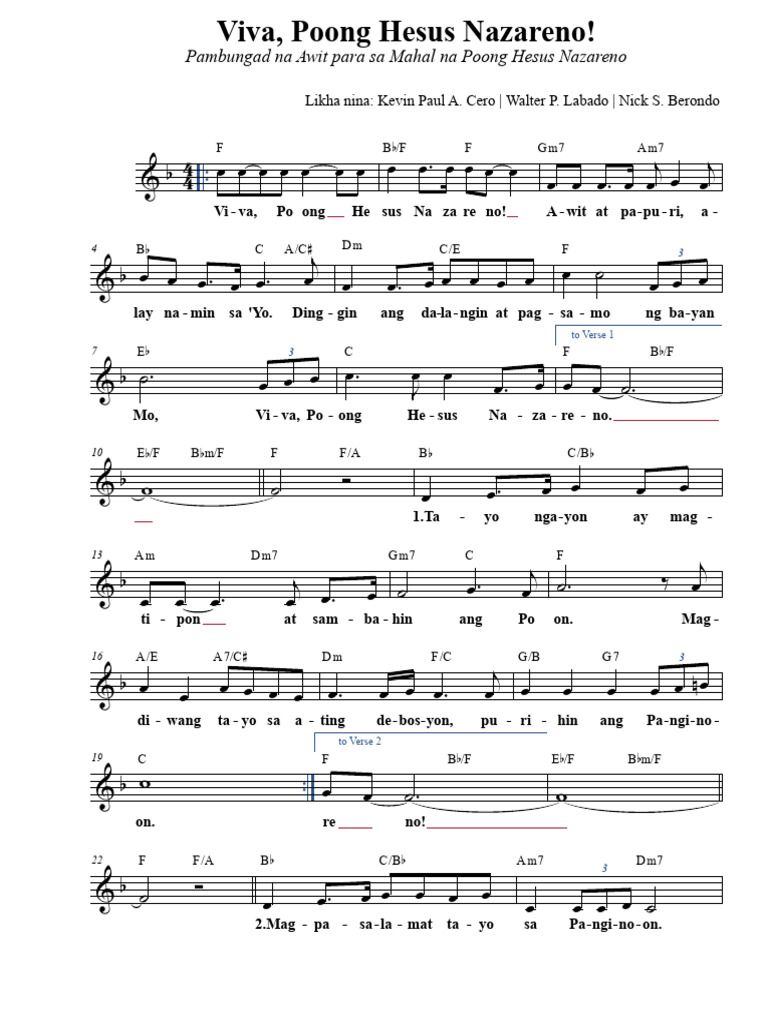 Viva Poong Hesus Nazareno | PDF