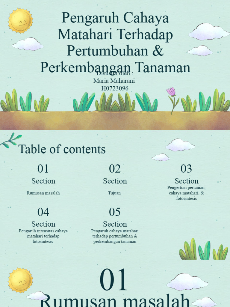 Pengaruh Intensitas Cahaya Terhadap Pertumbuhan Tanaman | PDF Pengaruh Intensitas Cahaya Terhadap Pertumbuhan Tanaman | PDF
