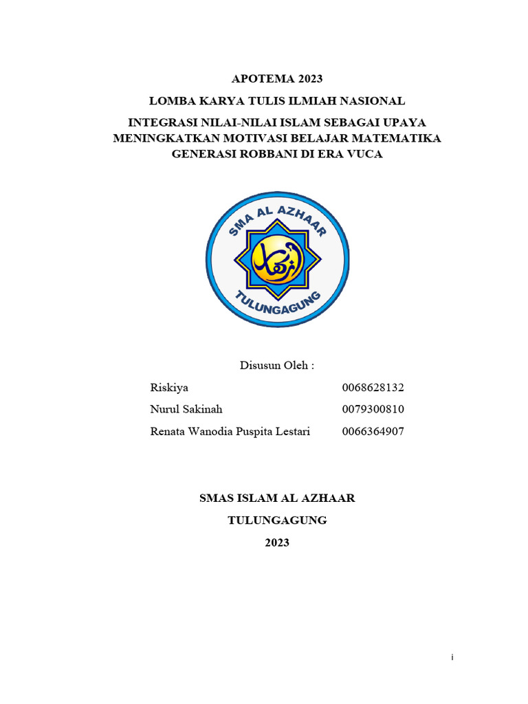 Fullpaper Lkti Matematika 2023 Copy 1 | PDF