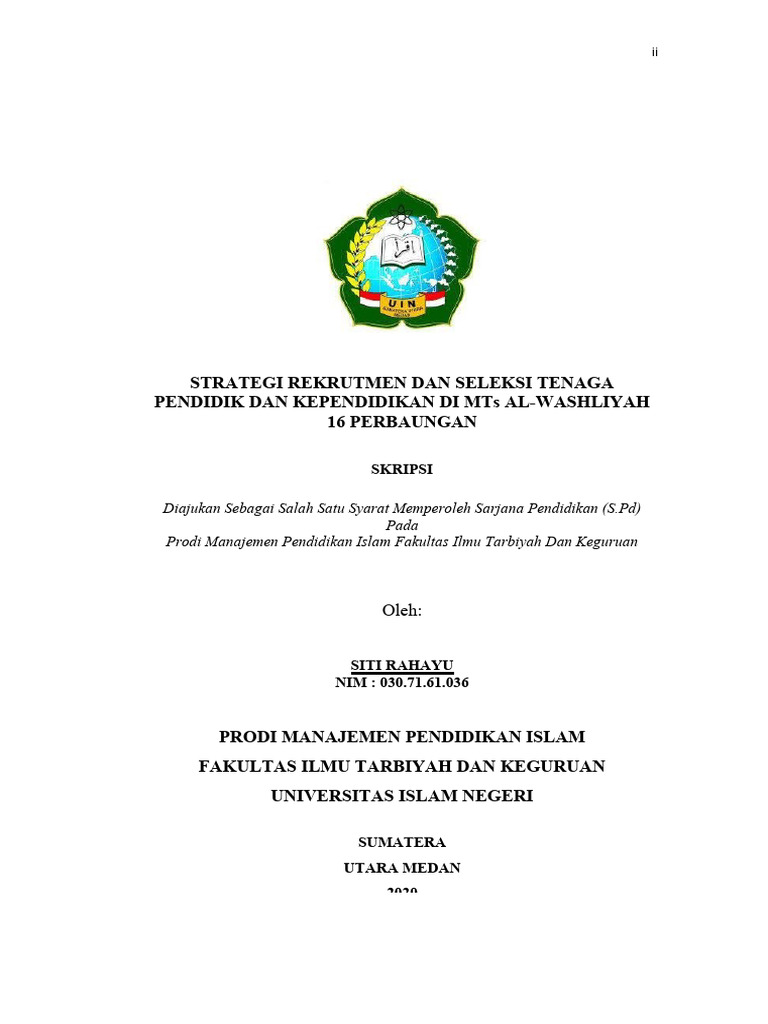 Edit Skripsi - Siti Rahayu - 0307161036 | PDF