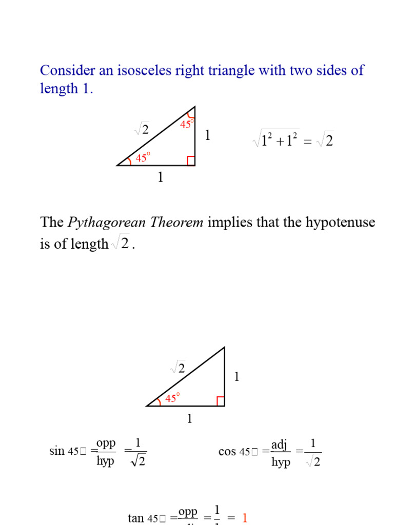 07 Exact Trig Values Pdf