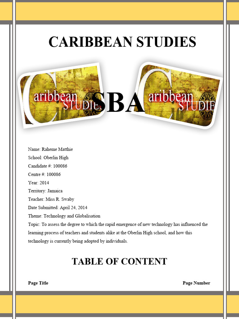 Cape Caribbean Studies Unit 2 | PDF
