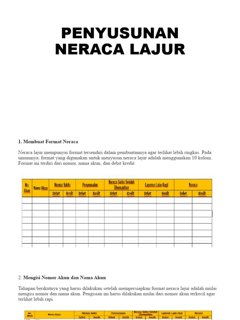 Penyusunan Neraca Lajur | PDF