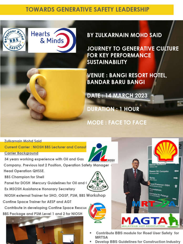 Generative Culture For Sustaining Key Performance For DOSH | PDF