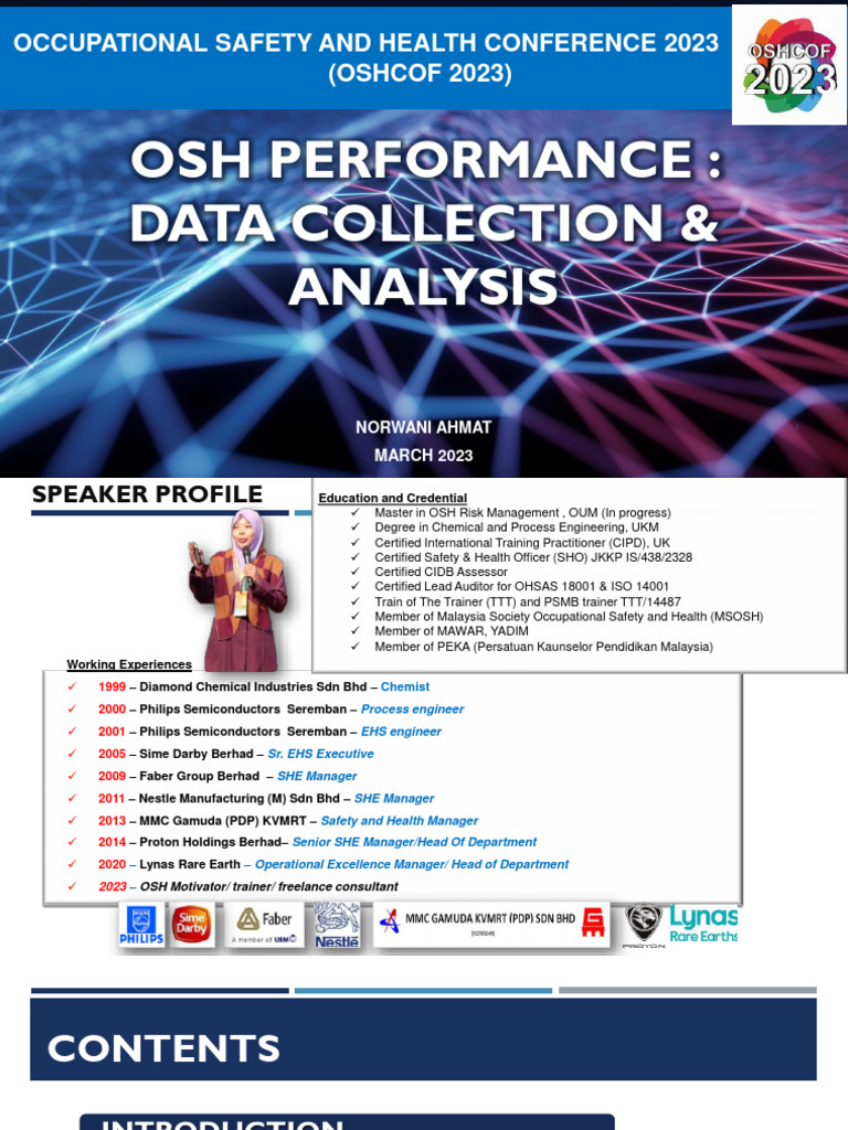 Osh Performance Data Collection Analysis 2023 | PDF