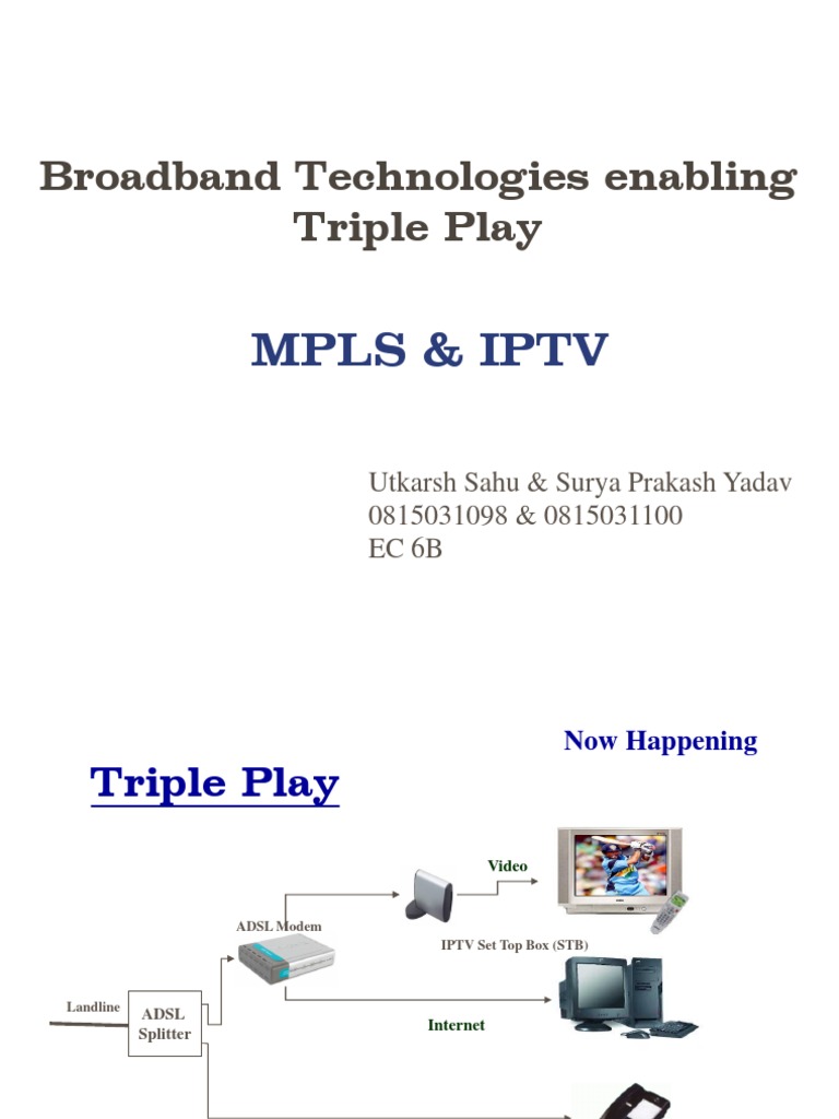 Broadband Technologies Enabling Triple Play: Mpls & Iptv | PDF | Iptv ...