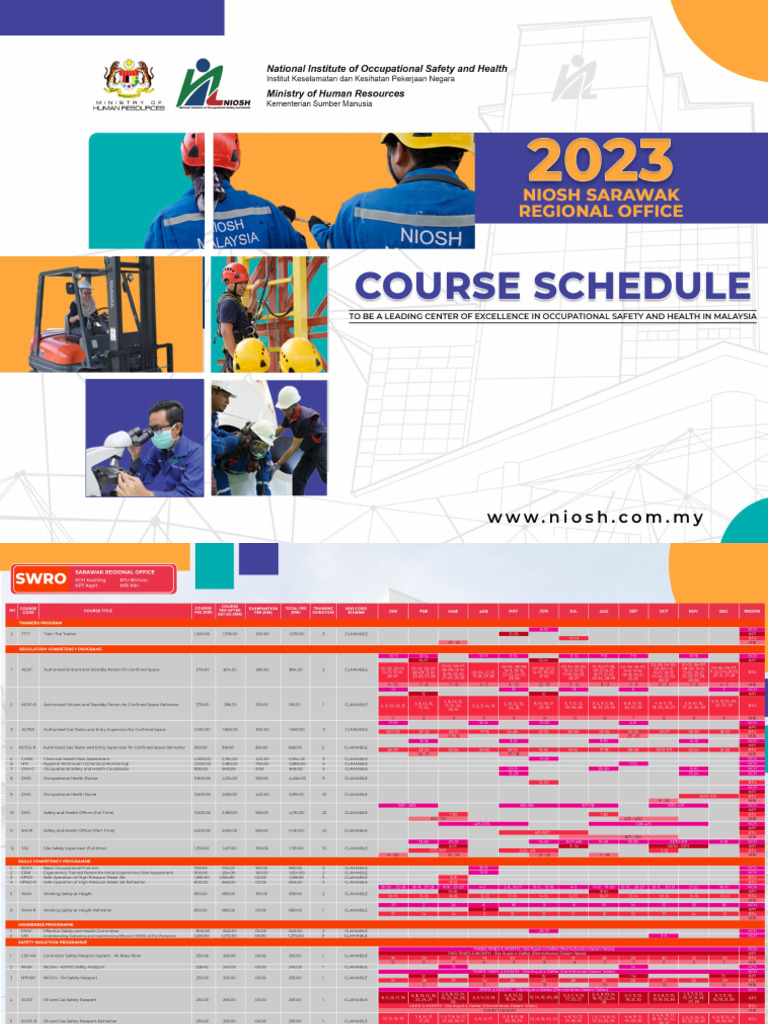 Course Schedule 2023 SWRO | PDF