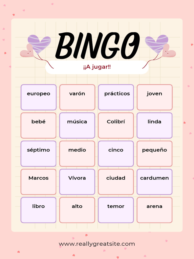 Bingo de Sustantivo y Adjetivos | PDF