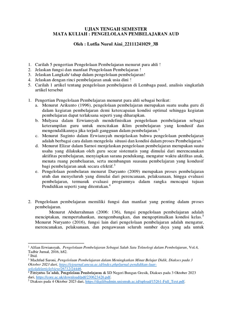 UTS Lutfia Nurul Aini - 22111241029 - 3B | PDF
