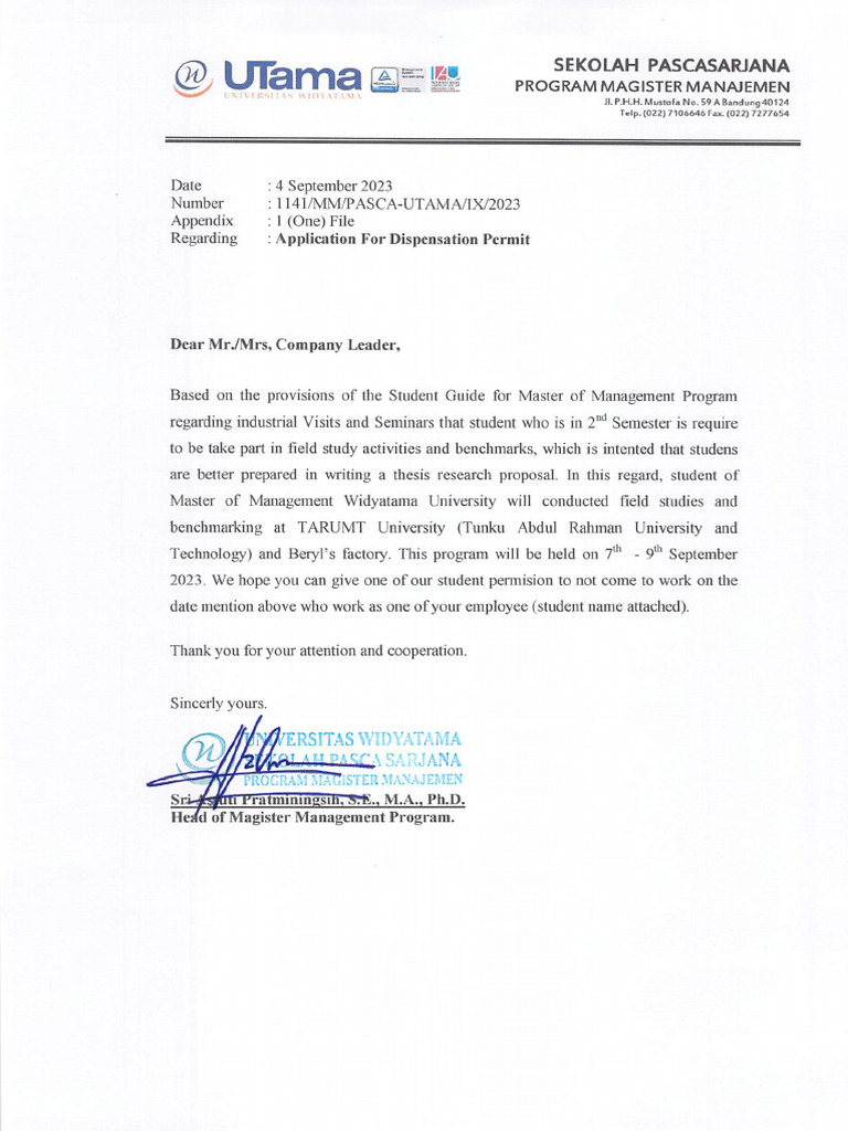 SMM No. 1141 Application For Dispensation Permit | PDF