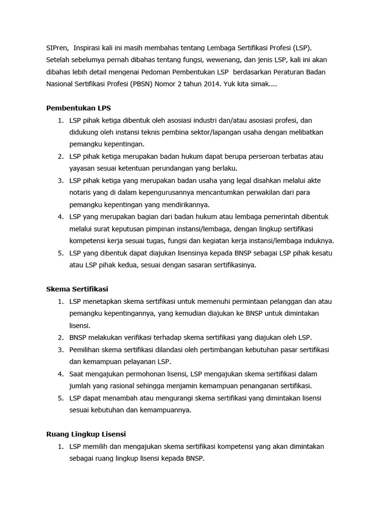 Pembentukan LSP | PDF