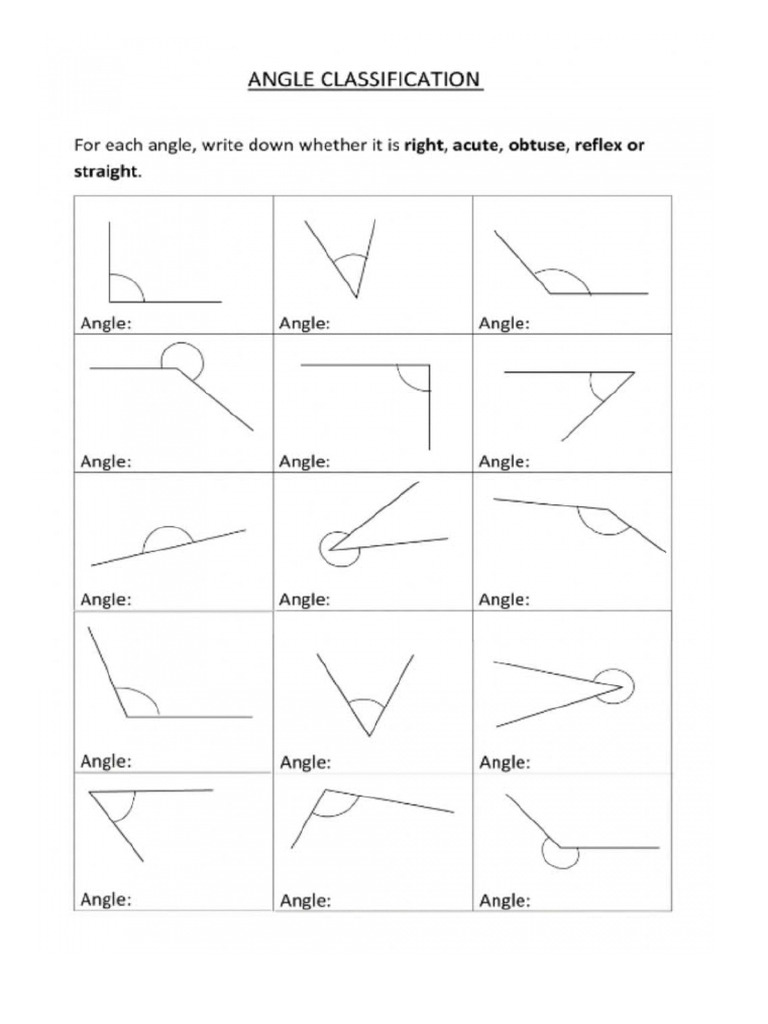 Identifying Angles Activity | PDF