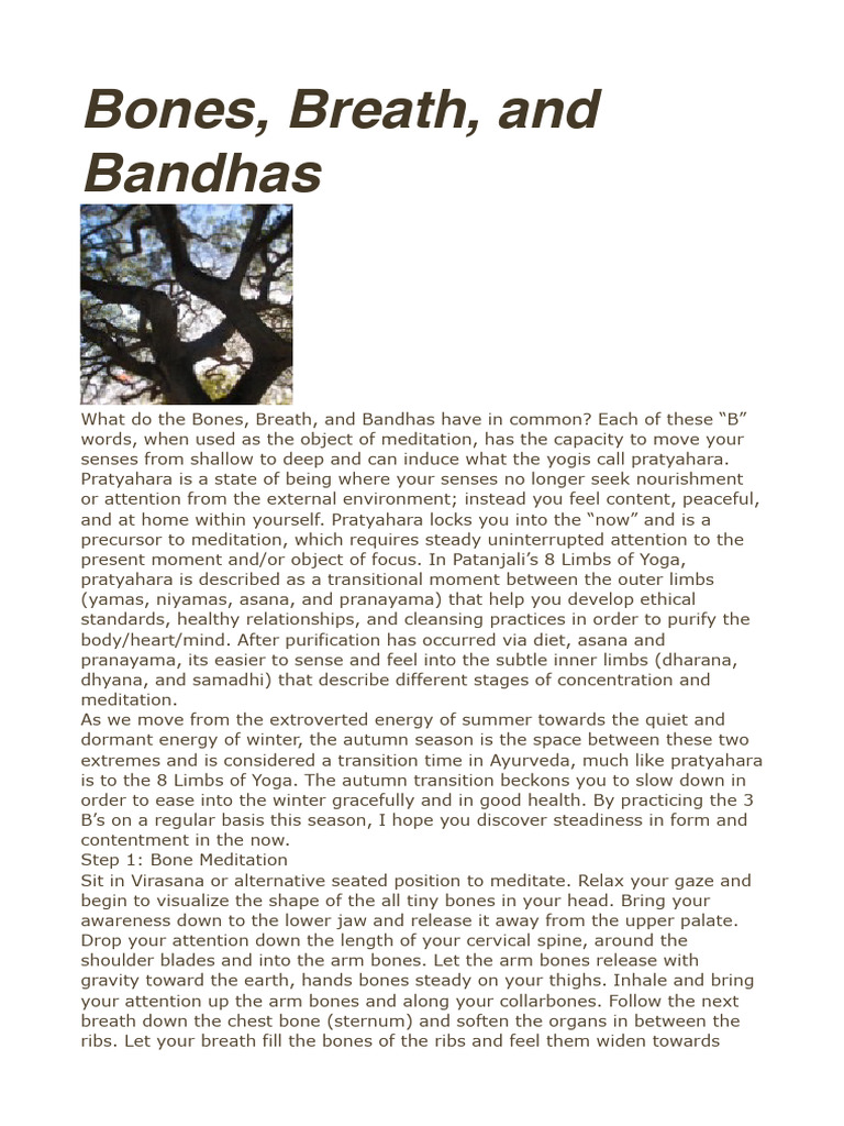 Bone Breath and Bandhas | PDF
