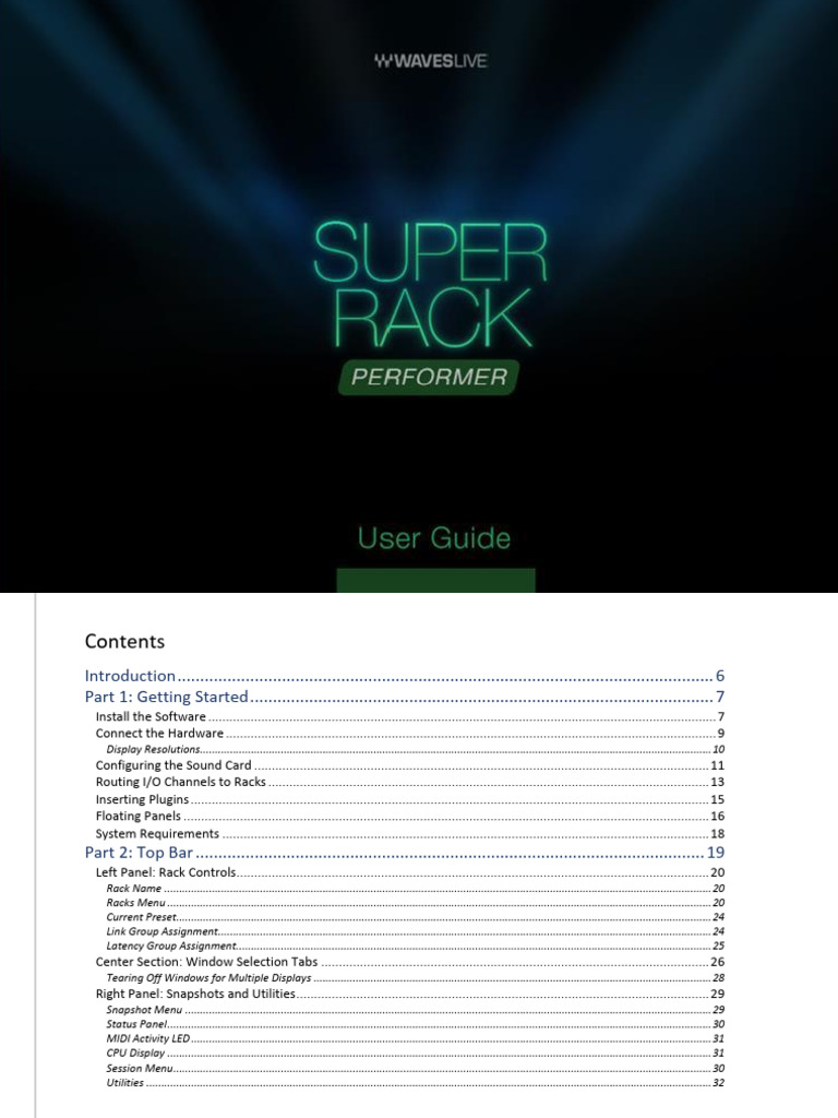 SuperRack Performer User Guide | PDF