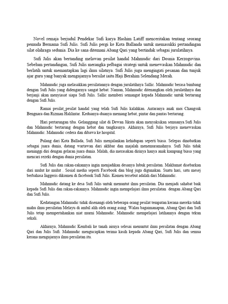 Sinopsis Buku Pendekar Sufi | PDF